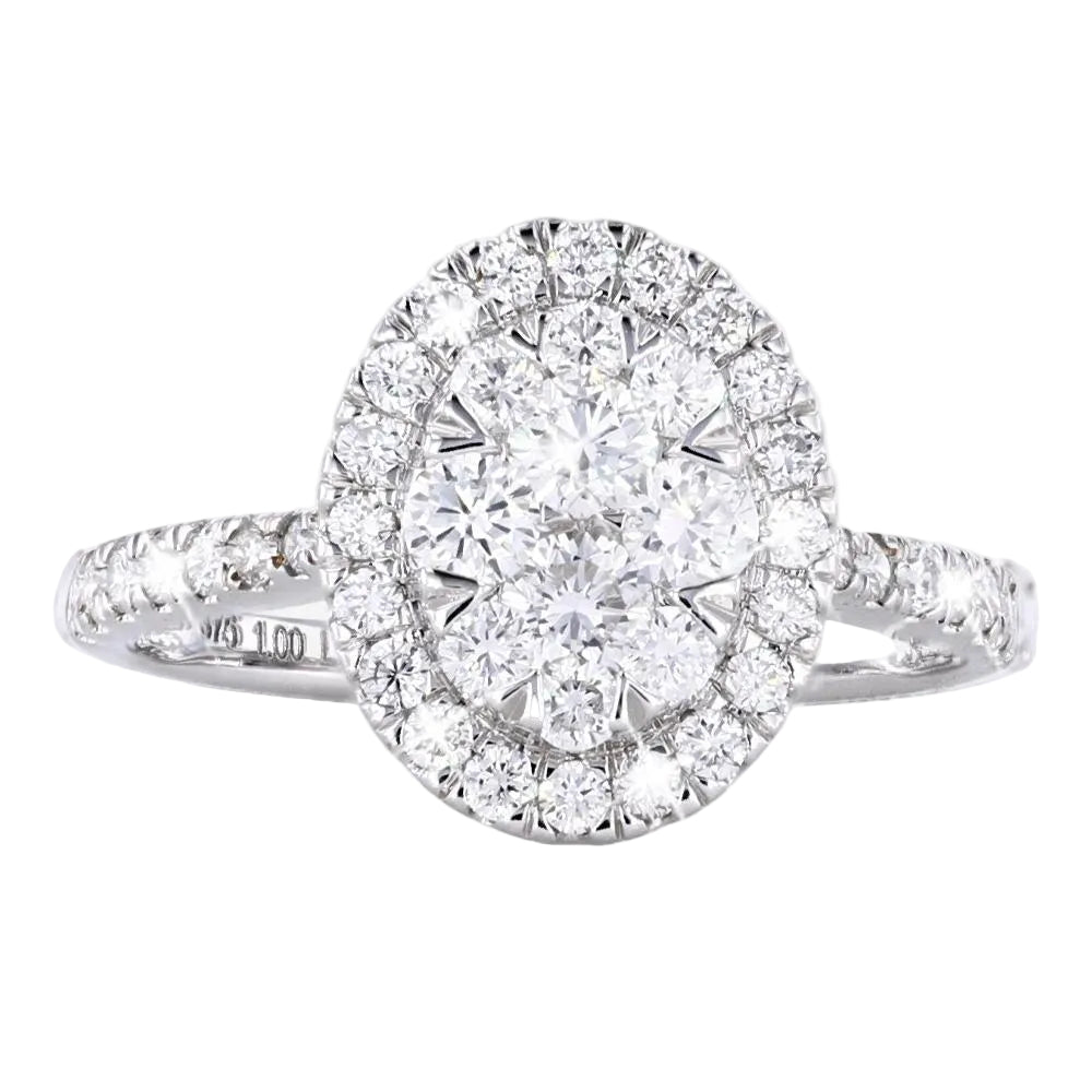 Oval Illusion Diamond Cluster – Cunningham Jewellers