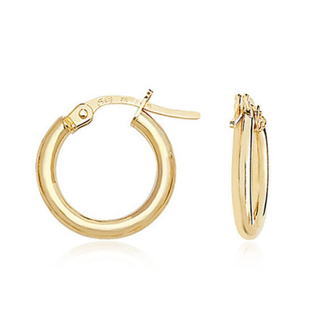 9ct Gold 10mm Hoop Earrings – Cunningham Jewellers